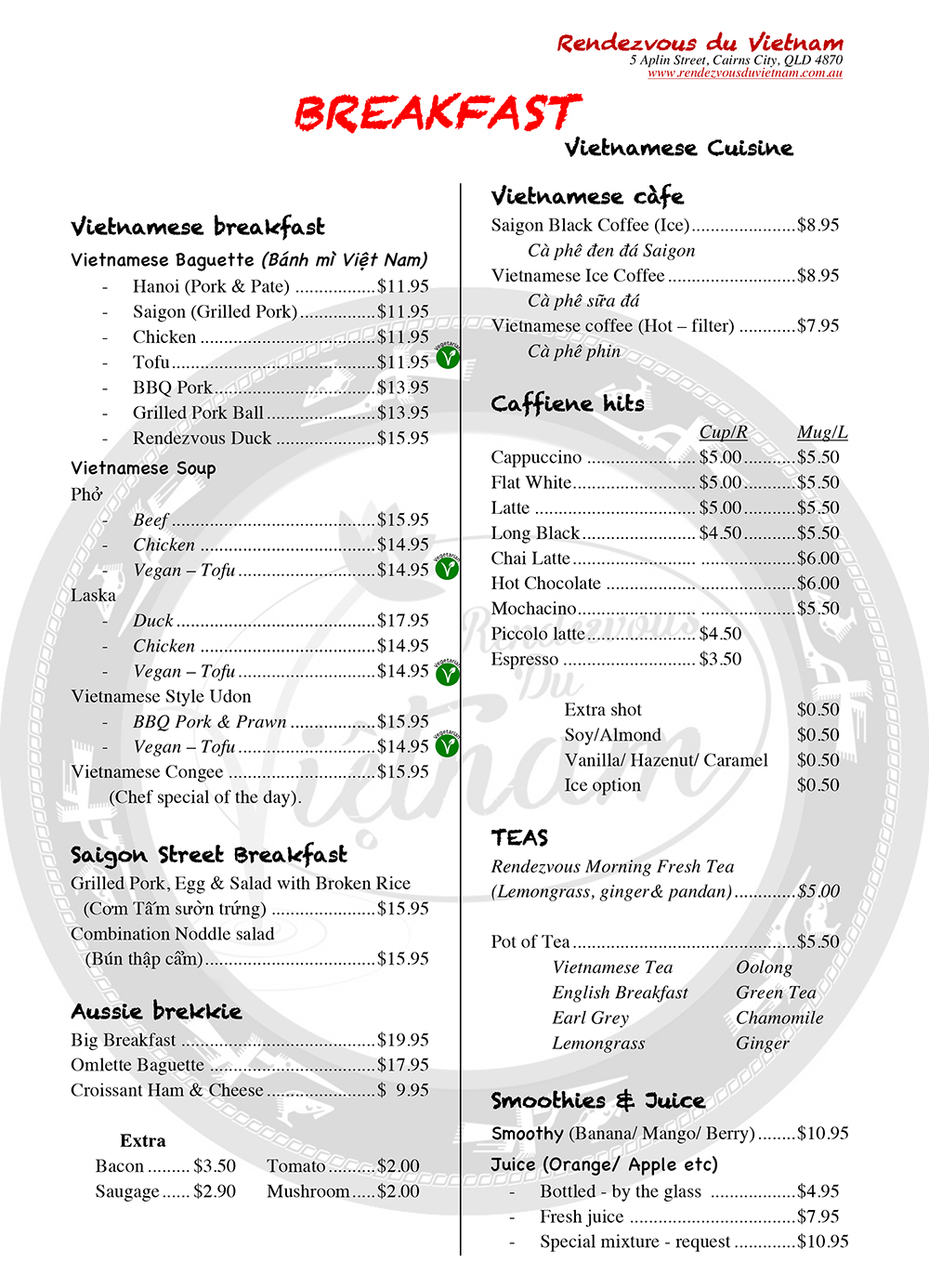 Breakfast – Rendezvous Du Vietnam